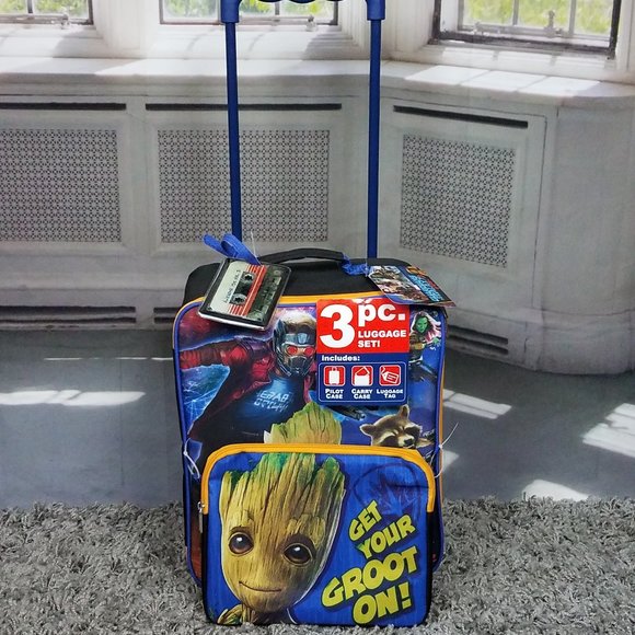 Accessories | Nwt Marvel Guardians Of The Galaxy 3pc Luggage Set | Poshmark